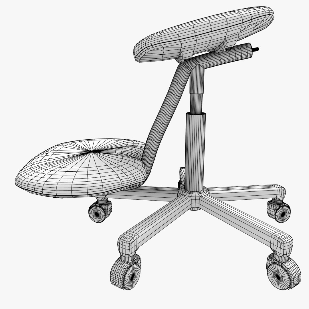 3ds max ergonomic stool
