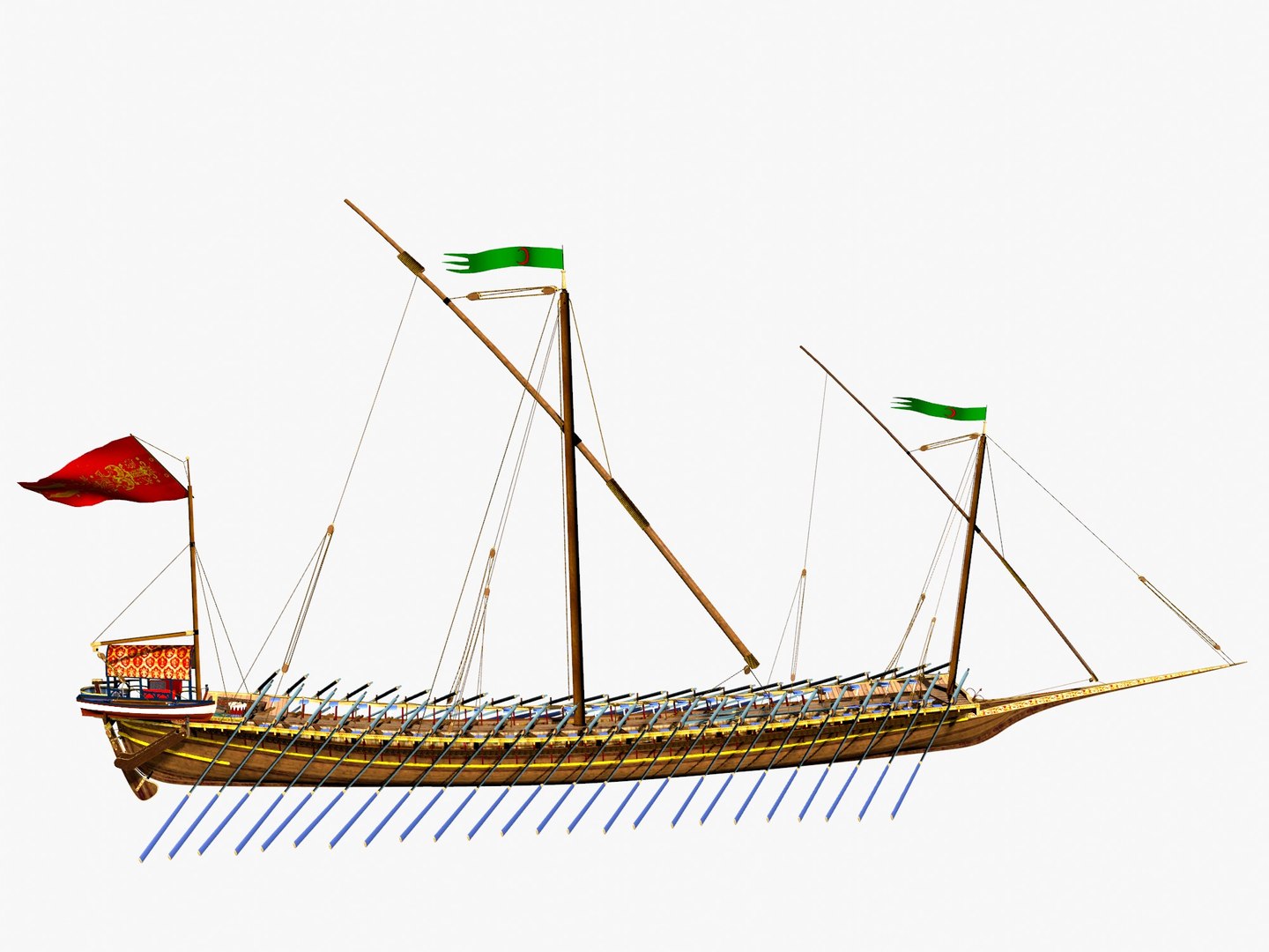 Caique Of The Sultan - Arab-Turkish WarShip - XVI Century - Model ...