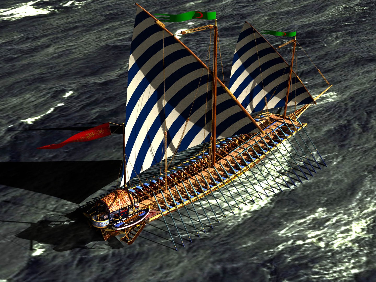 Caique Of The Sultan - Arab-Turkish WarShip - XVI Century - Model ...