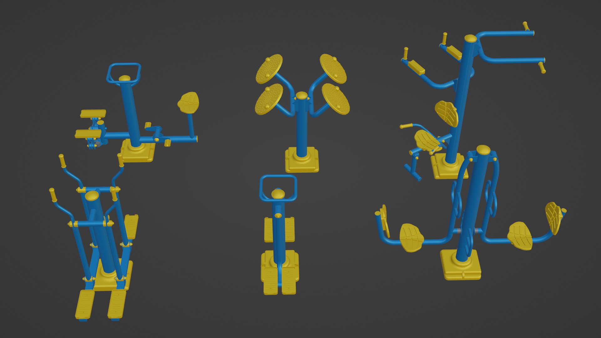 3D Outdoor Fitness Collection Model - TurboSquid 2147762
