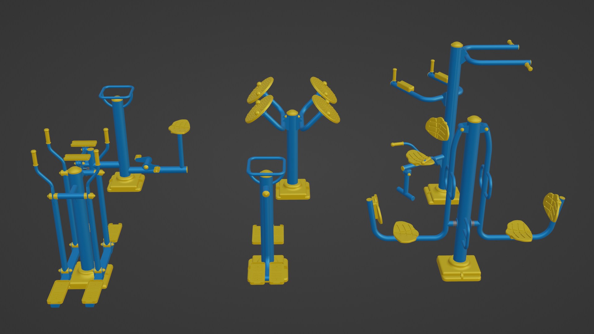 3D Outdoor Fitness Collection Model - TurboSquid 2147762