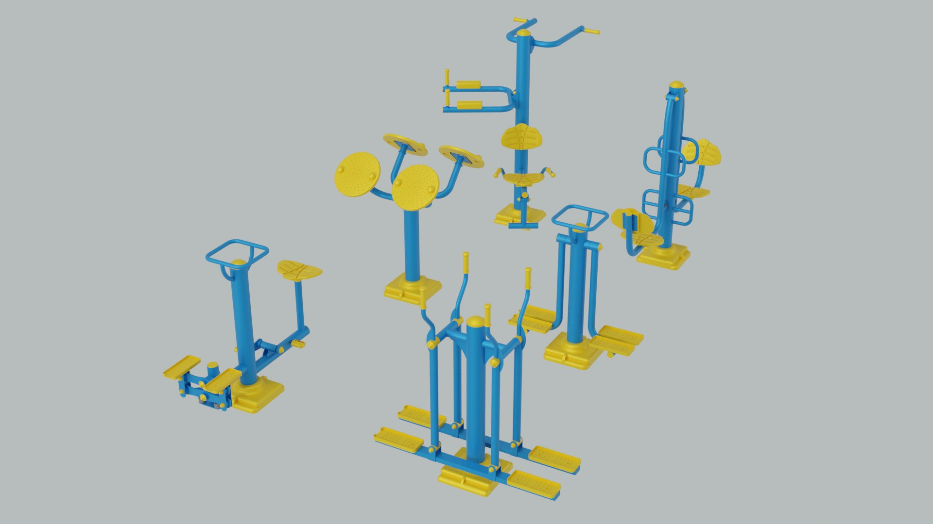 3D Outdoor Fitness Collection Model - TurboSquid 2147762