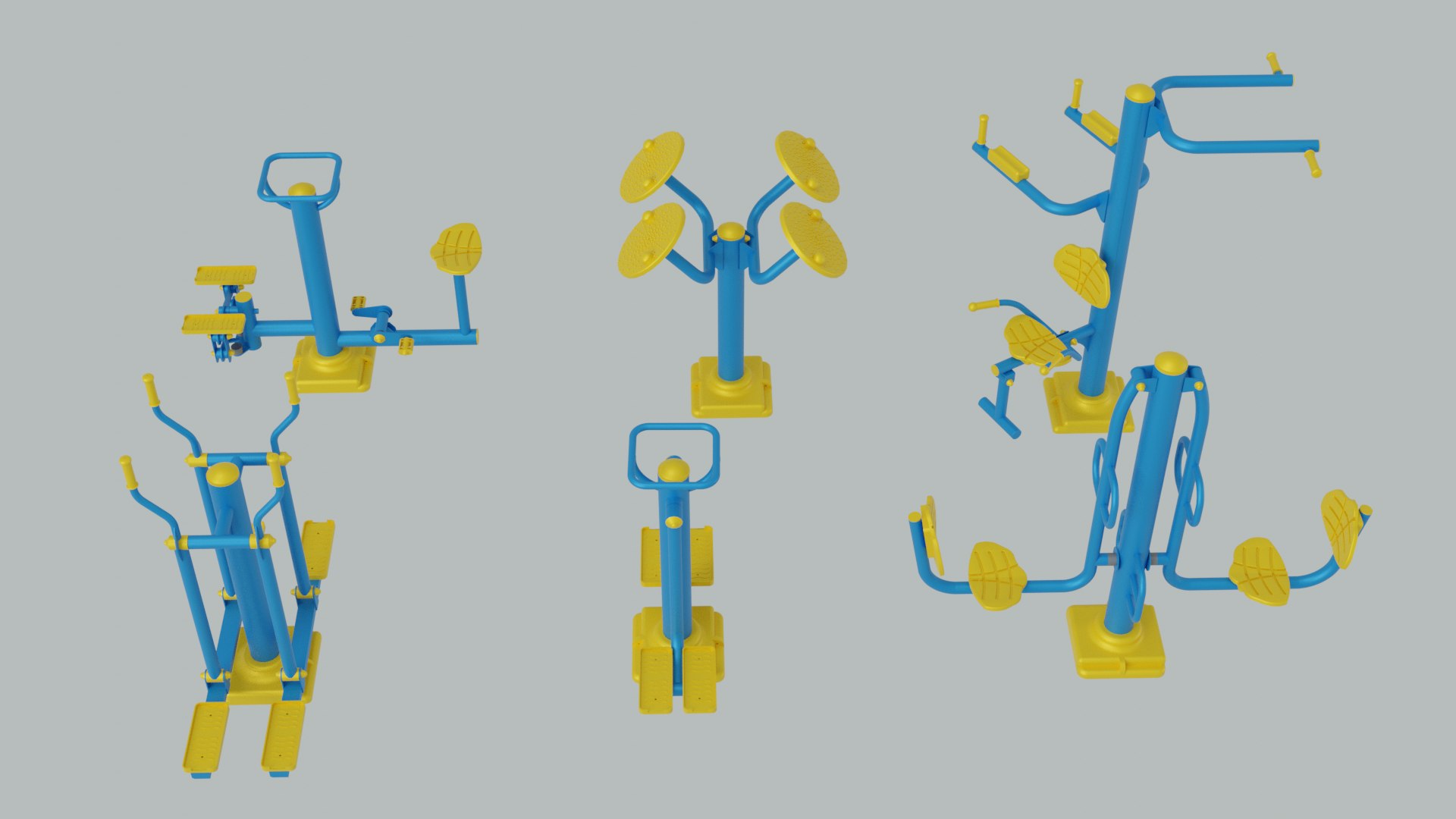 3D Outdoor Fitness Collection model - TurboSquid 2147762