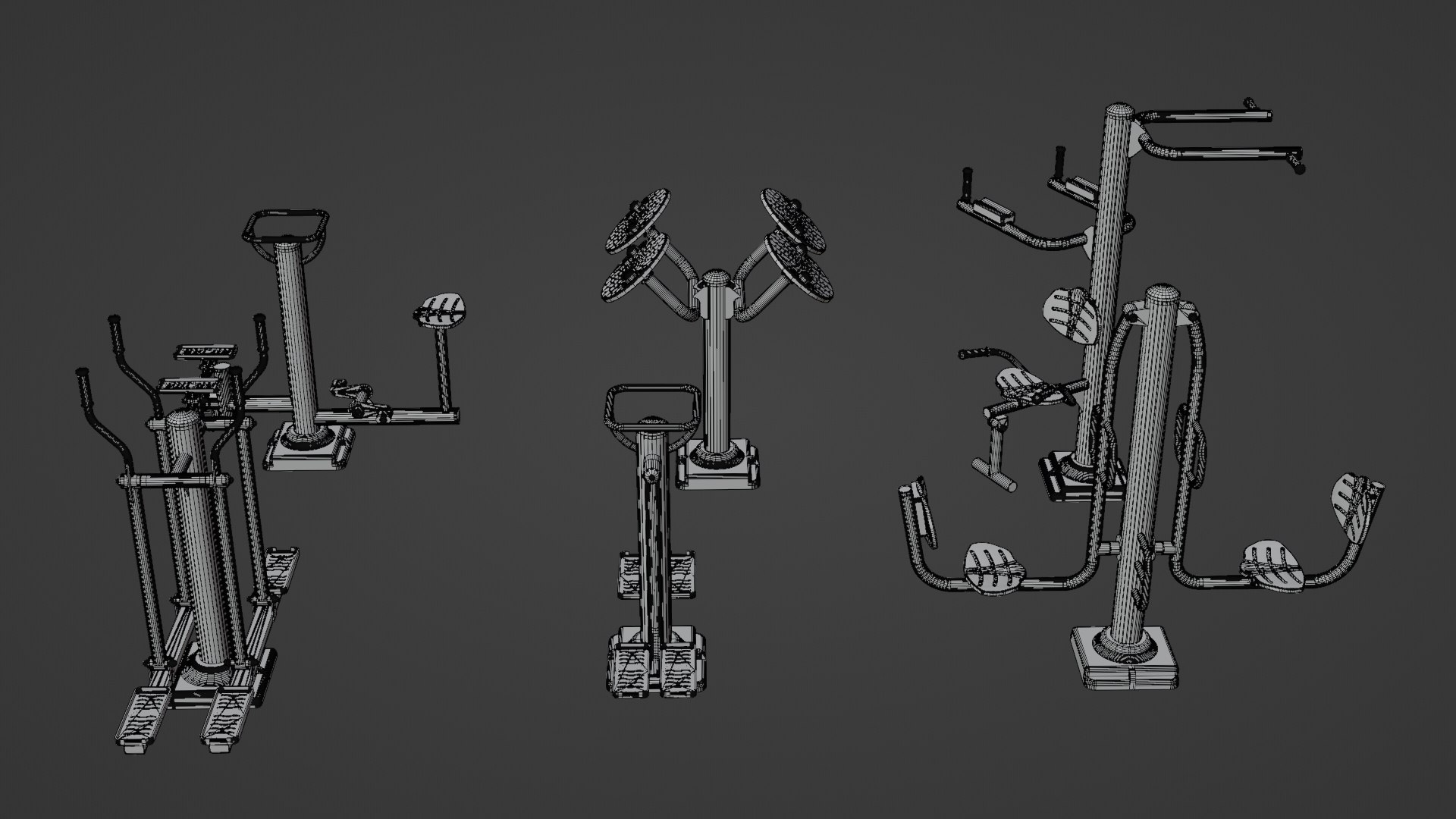 3D Outdoor Fitness Collection Model - TurboSquid 2147762