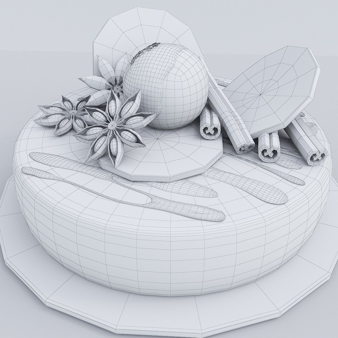 Orange Cake Collection 2 3D Model - TurboSquid 1912693