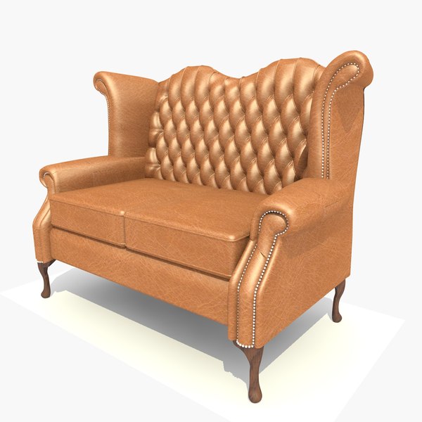 3d model seater scroll sofa chair