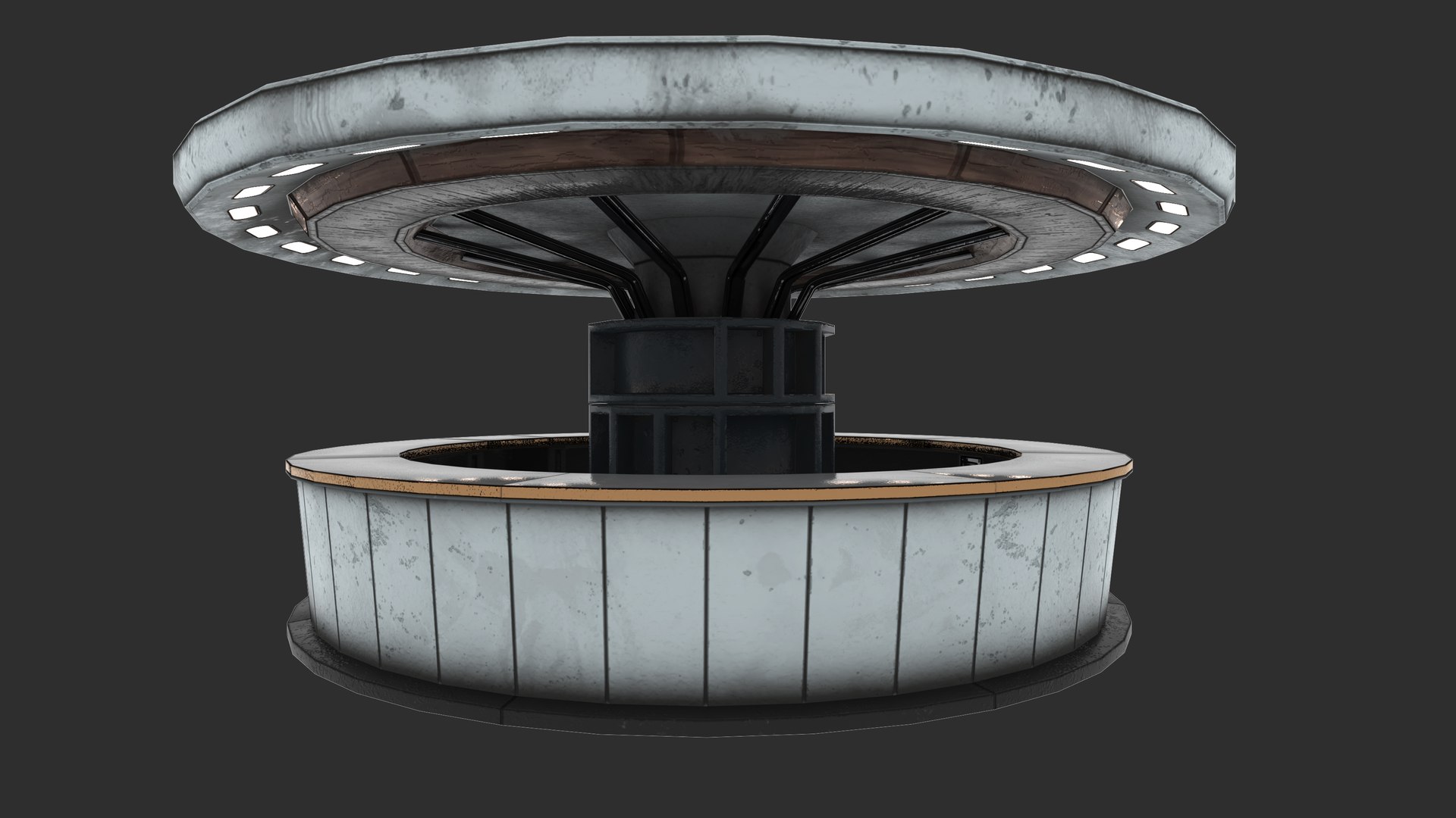 3D Sci-Fi Round Bar Low-Poly Model - TurboSquid 1756585