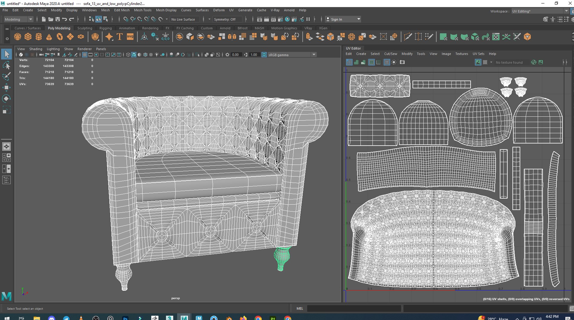 Furniture and sofa chair model 3D model - TurboSquid 2160573