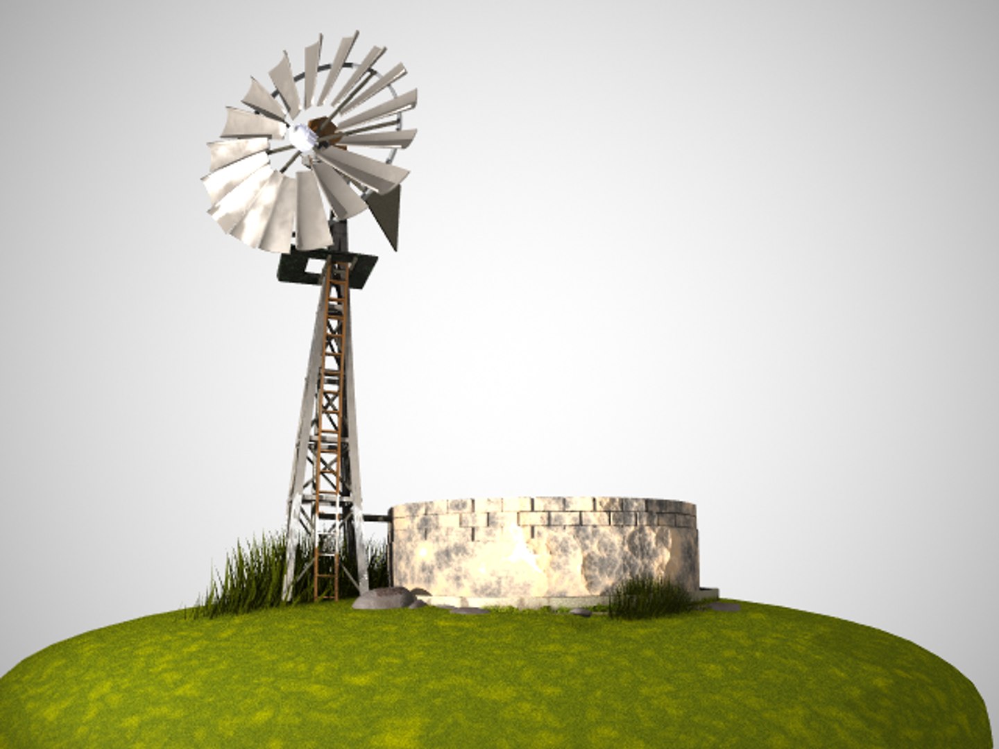 Old Windmill 3d Model