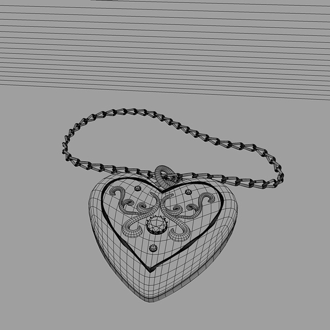 heart amulet 3d model