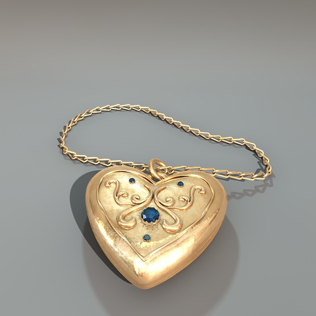 heart amulet 3d model