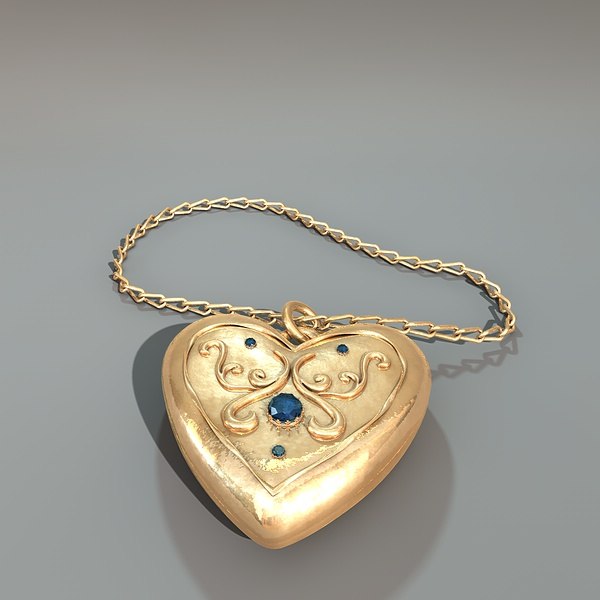 heart amulet 3d model