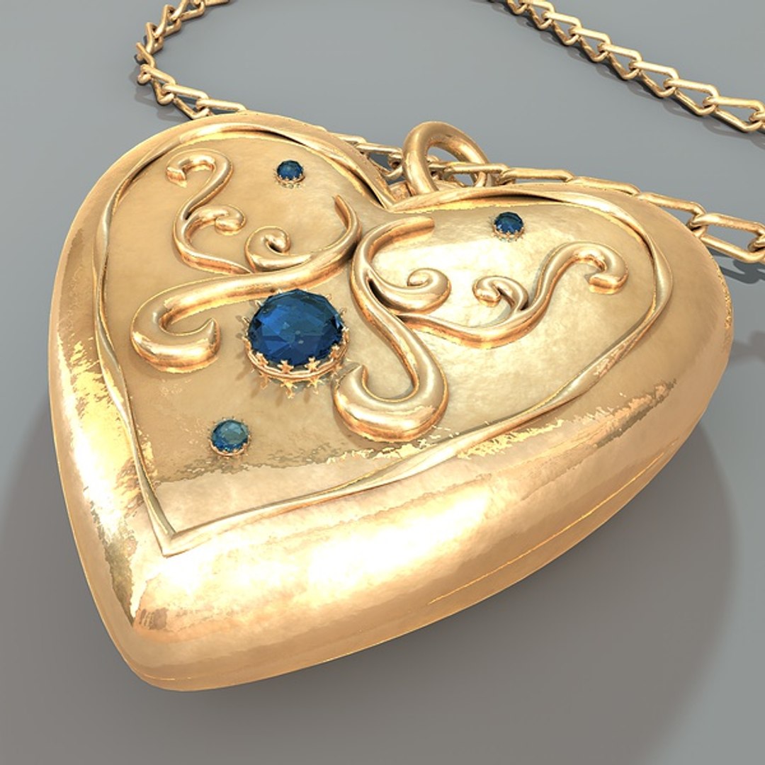 heart amulet 3d model