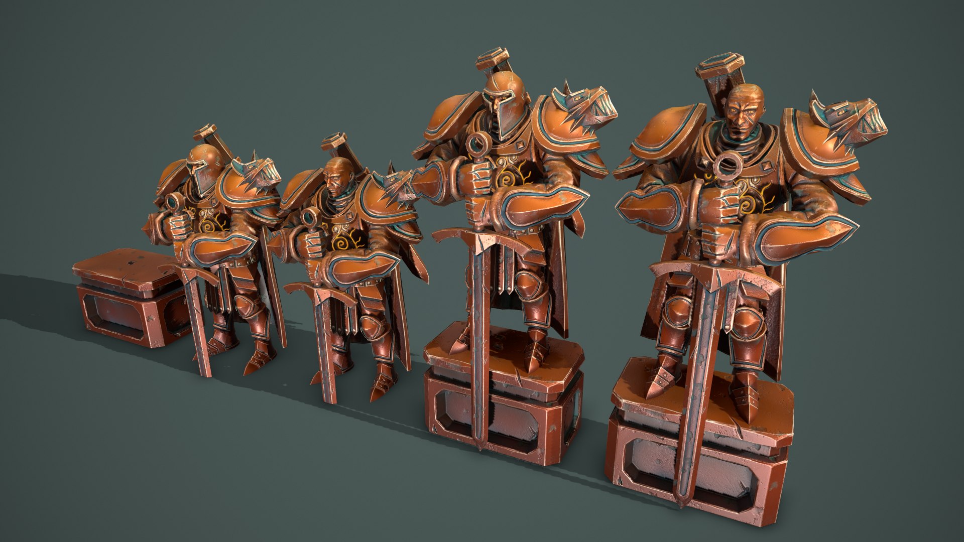 Knight Statue 3D Model - TurboSquid 1443921