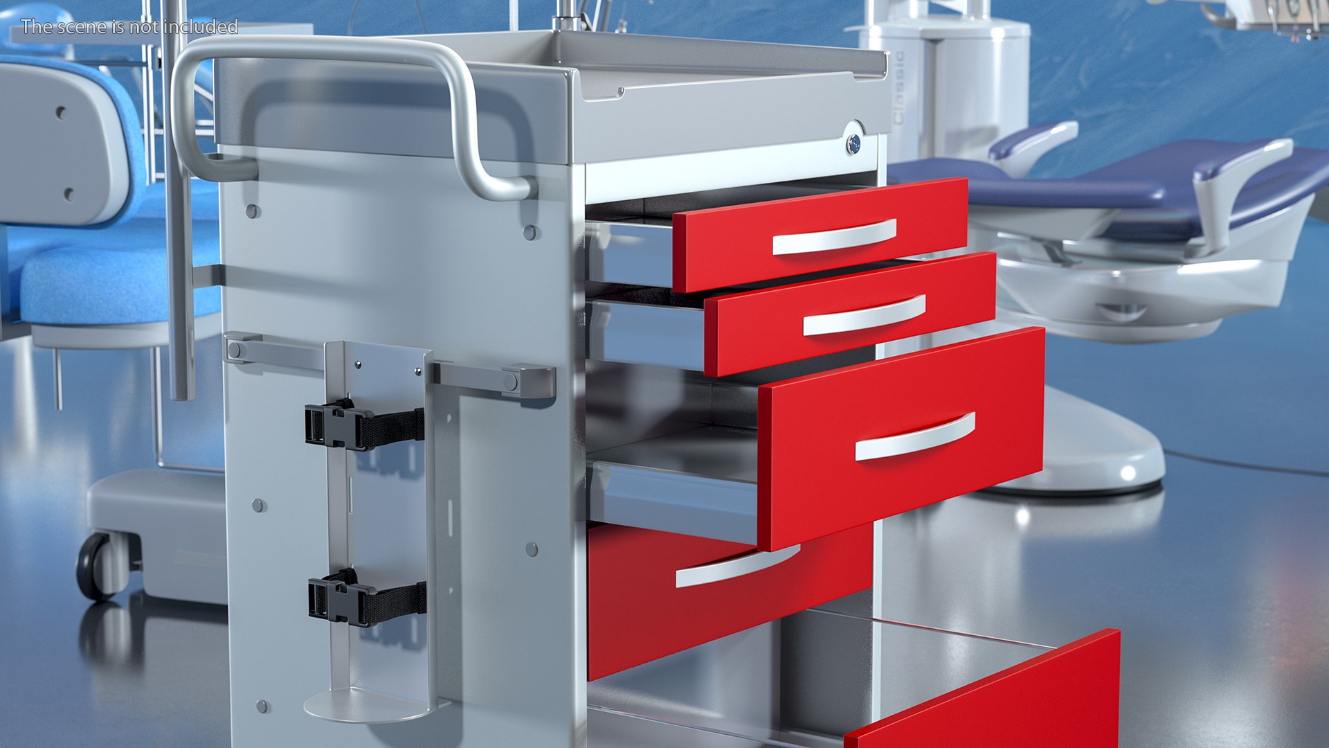 3D medical cart defibrillator shelf - TurboSquid 1634888