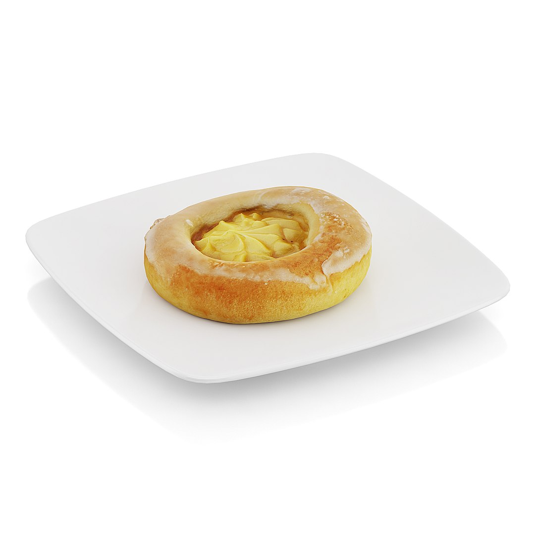 3d model roll pudding