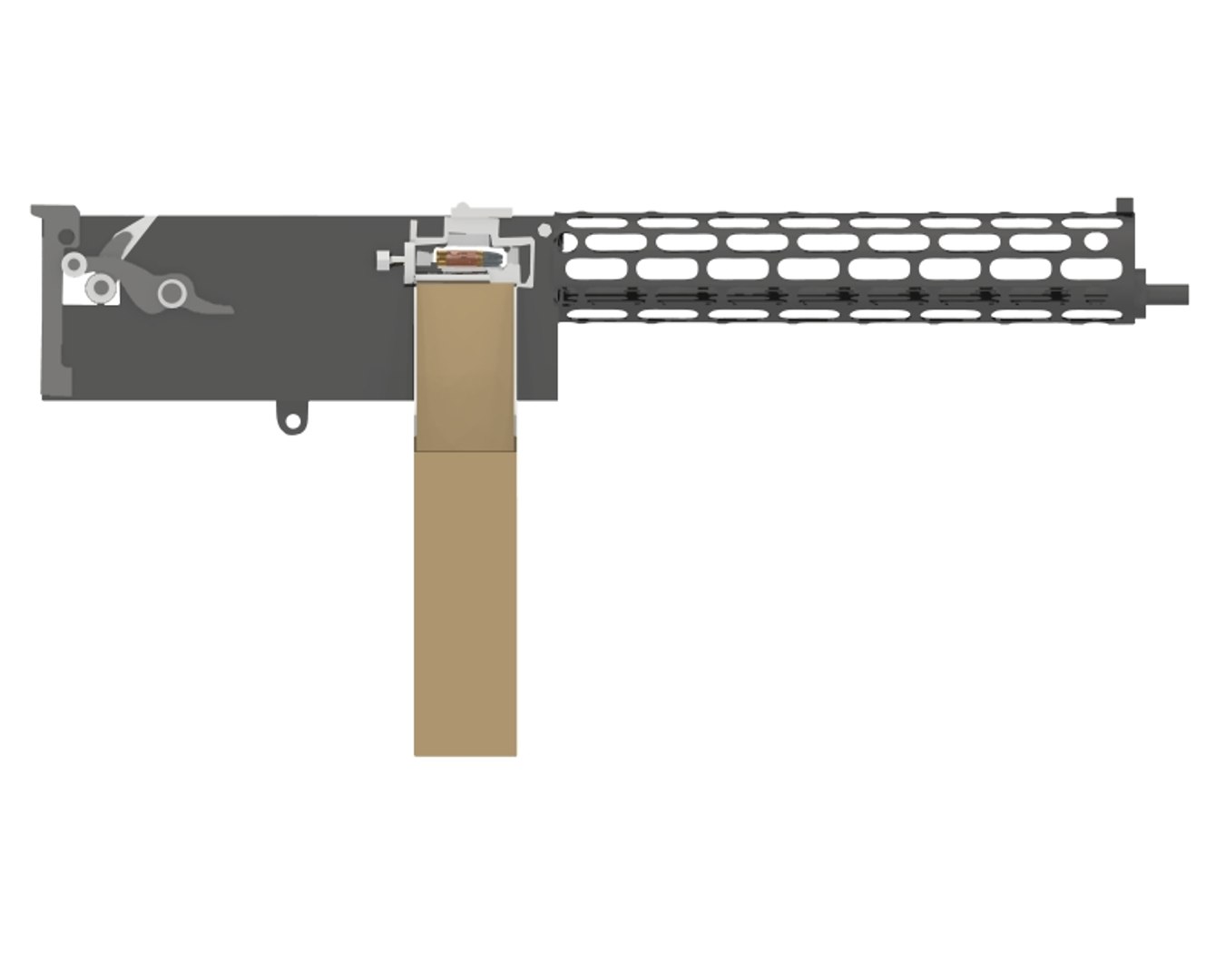 Free Wwi Machine Gun 3d Model