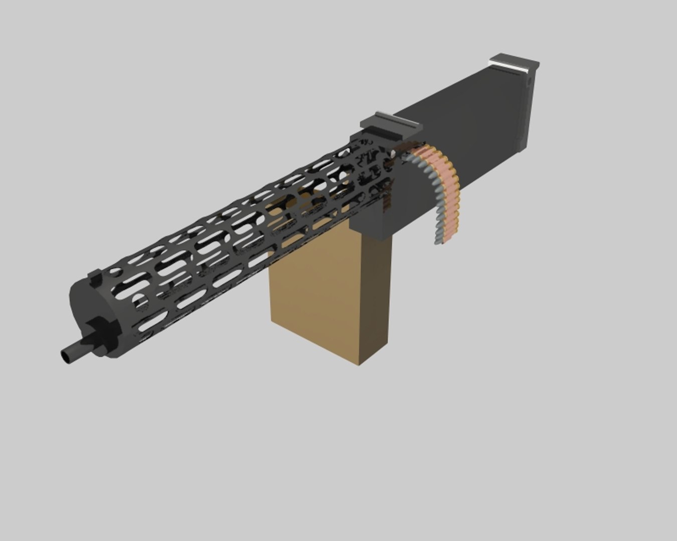 Free Wwi Machine Gun 3d Model