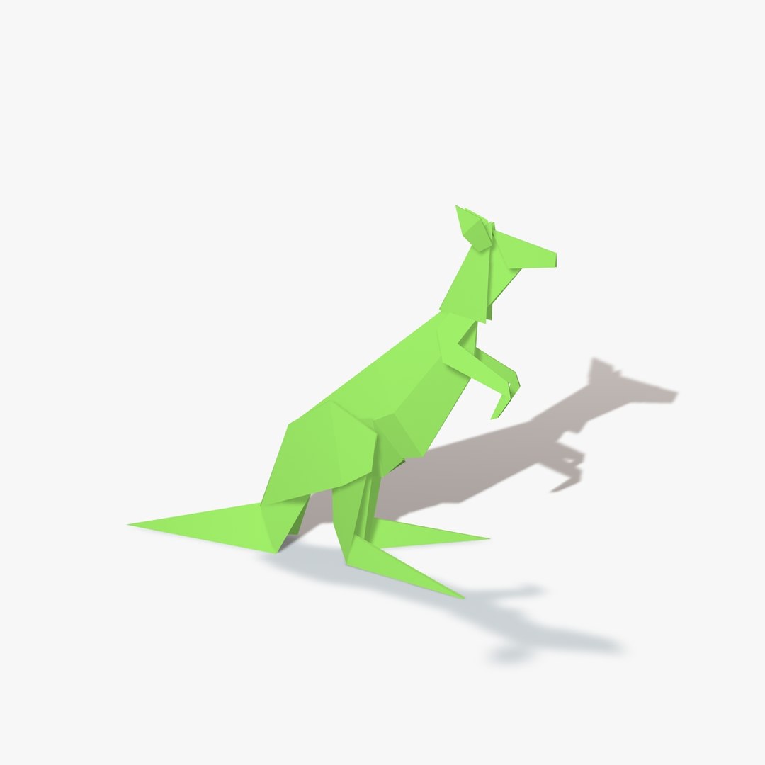 Origami Kangaroo 3d Model