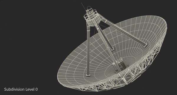 3D parabolic antenna - TurboSquid 1355727