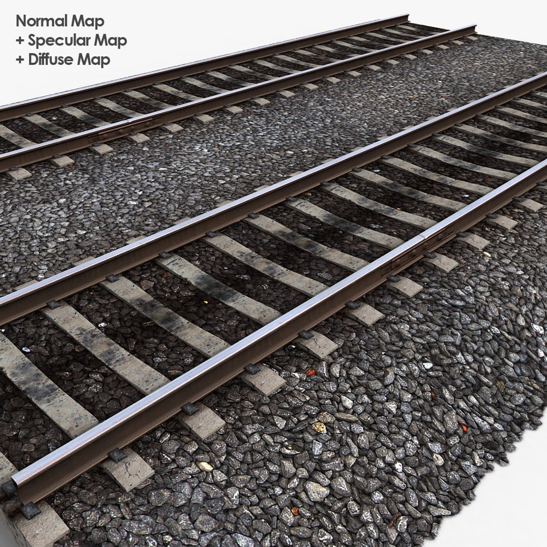 3d model of railway tracks 1