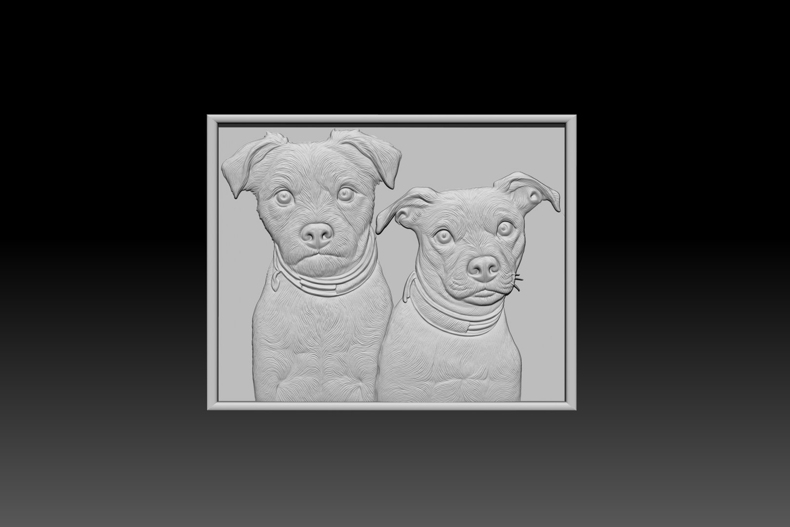 3D Dog Relief 3D STL Model For CNC Curving And 3D Printing Model ...