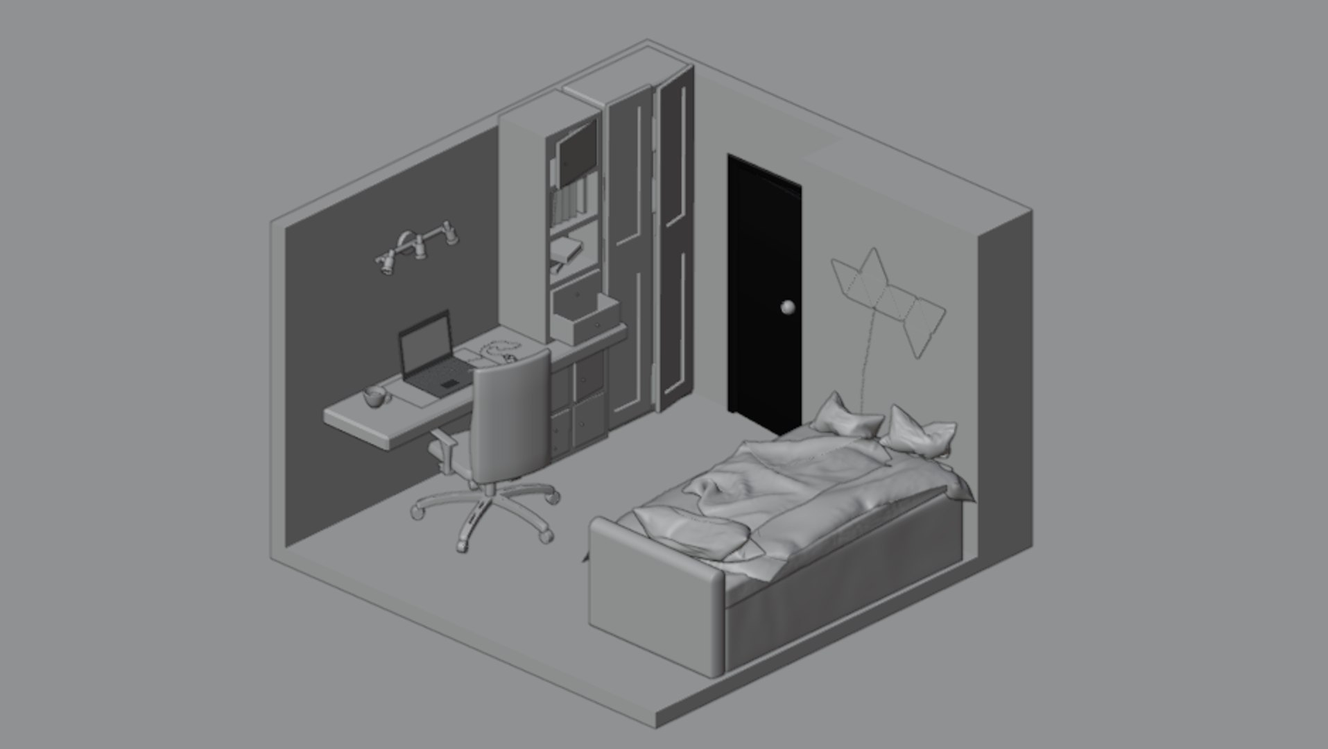 Isometric Room 3D - TurboSquid 1863781