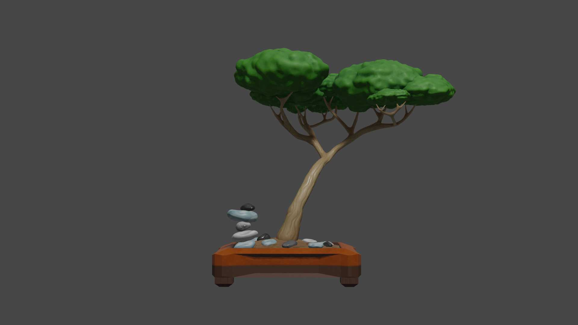 3D Bonsai Cartoon Stylised Tree Textured Sculpted - TurboSquid 1902115