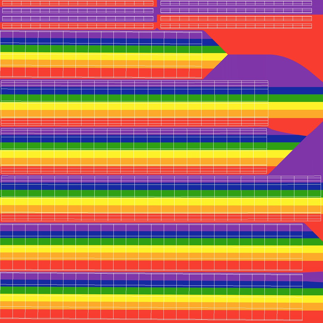 Rainbow Rubber Bracelet 3D model - TurboSquid 1771491