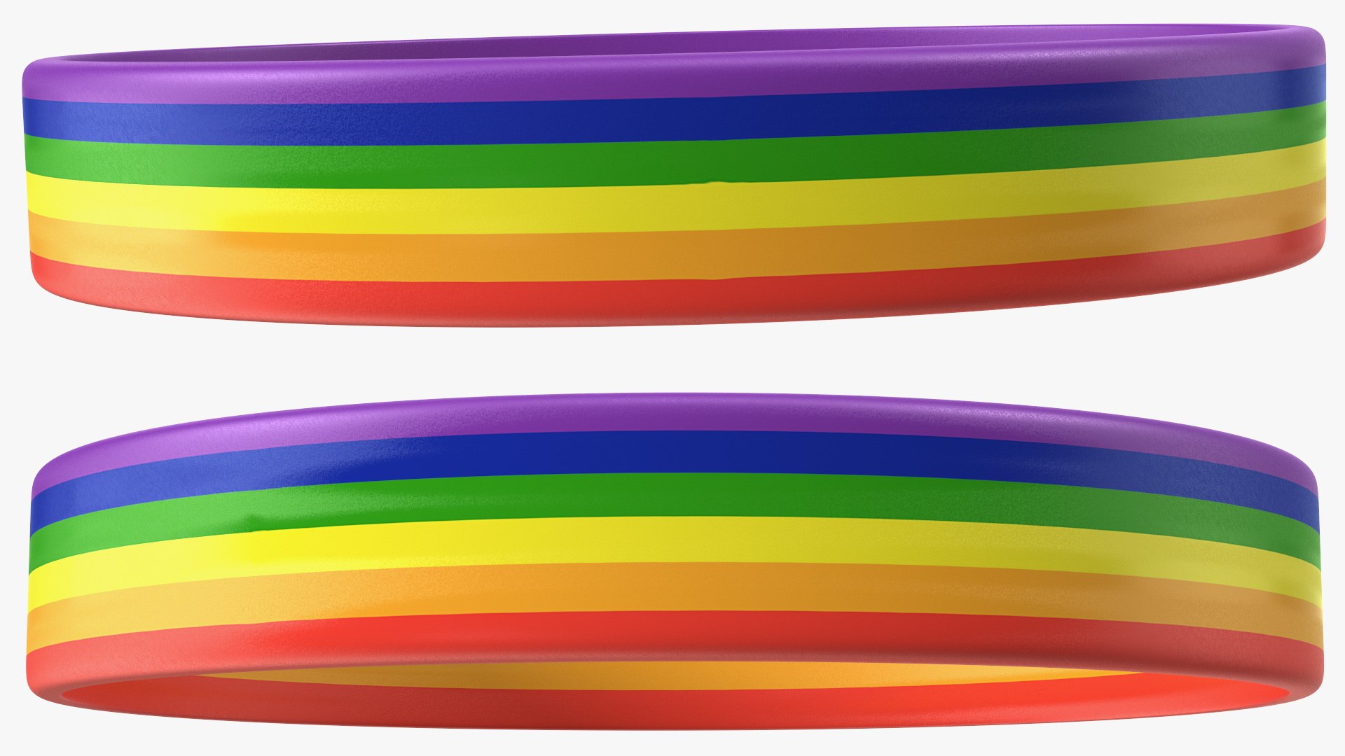 Rainbow Rubber Bracelet 3D model - TurboSquid 1771491