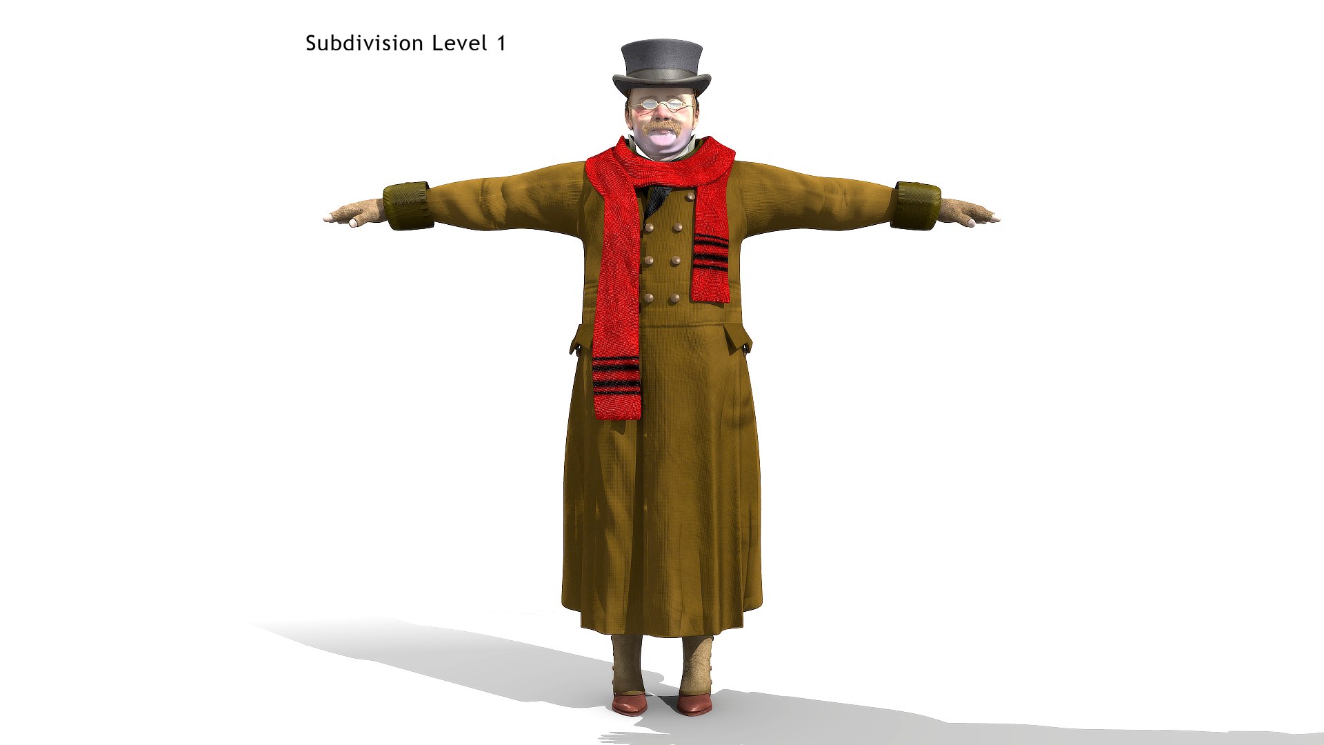 Victorian Dickens Man 1 3D Model - TurboSquid 1703579