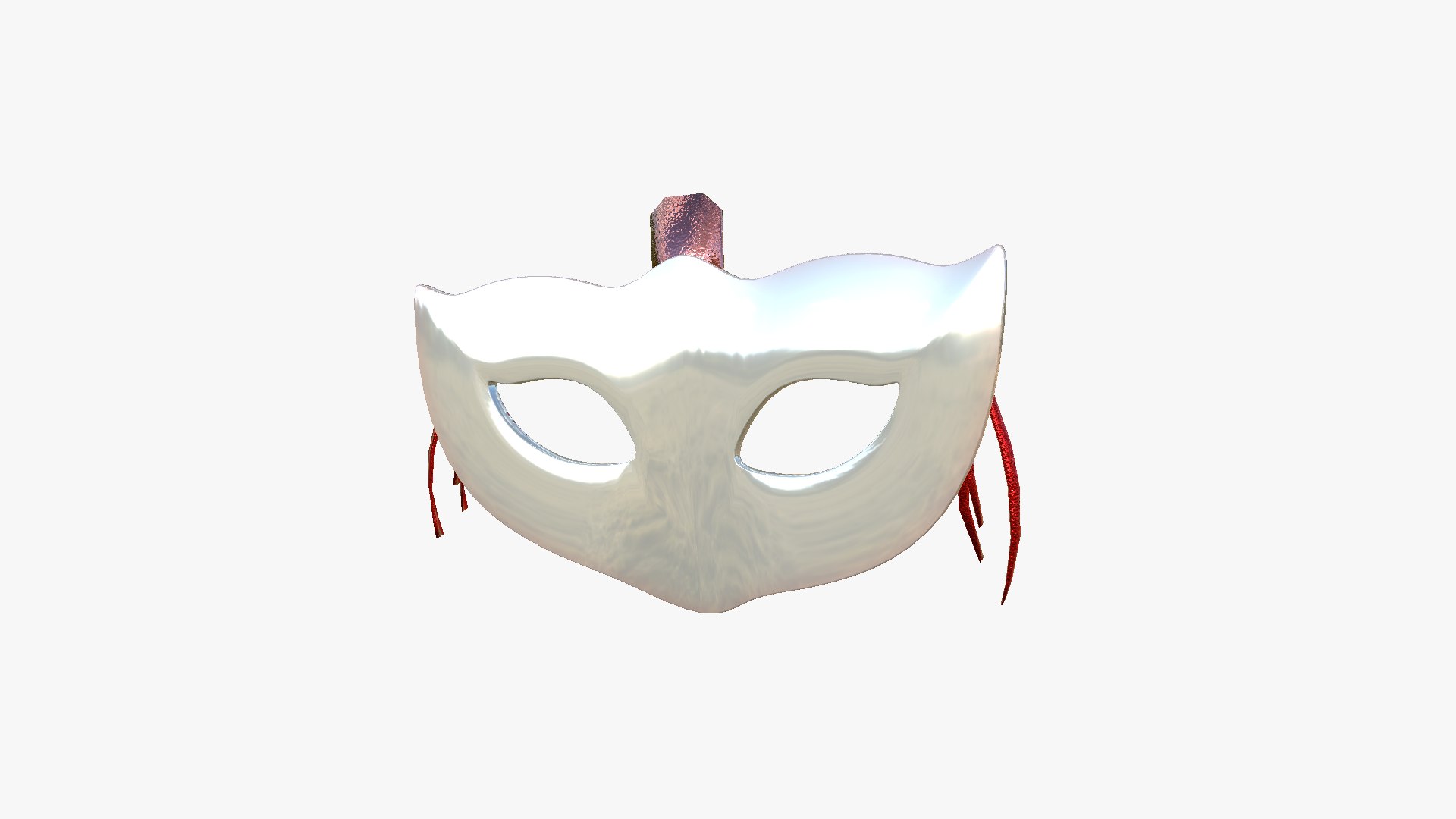 Carnival Mask E11 White Red - Costume Character Design 3D - TurboSquid 2160461