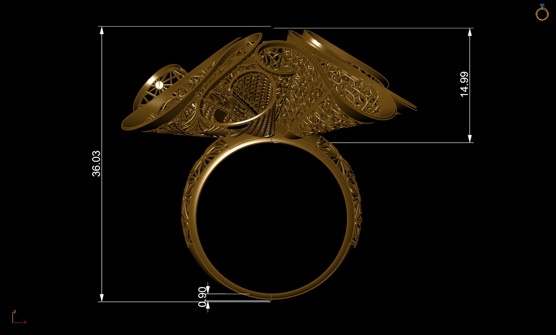 3D gold ring model - TurboSquid 1698764