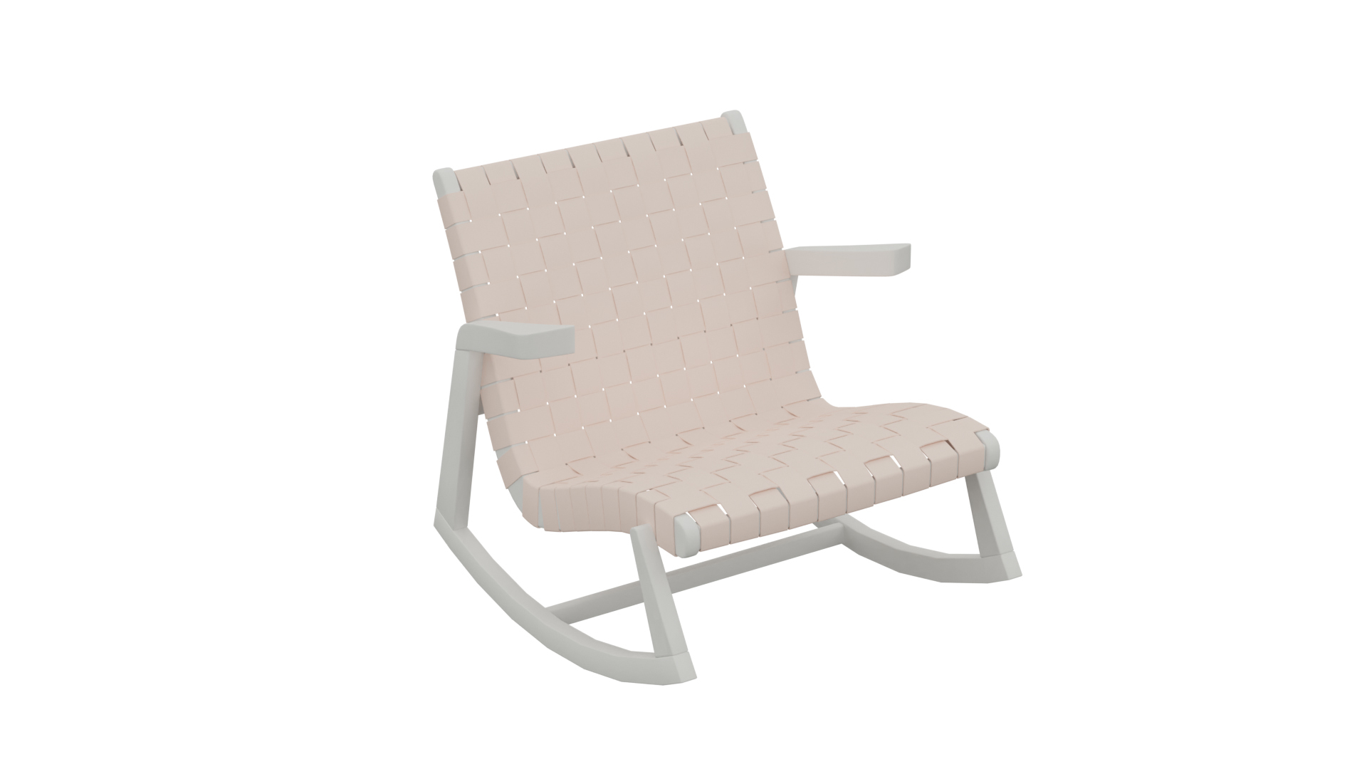 Pale Red Rocking Chair 3D - TurboSquid 2237873