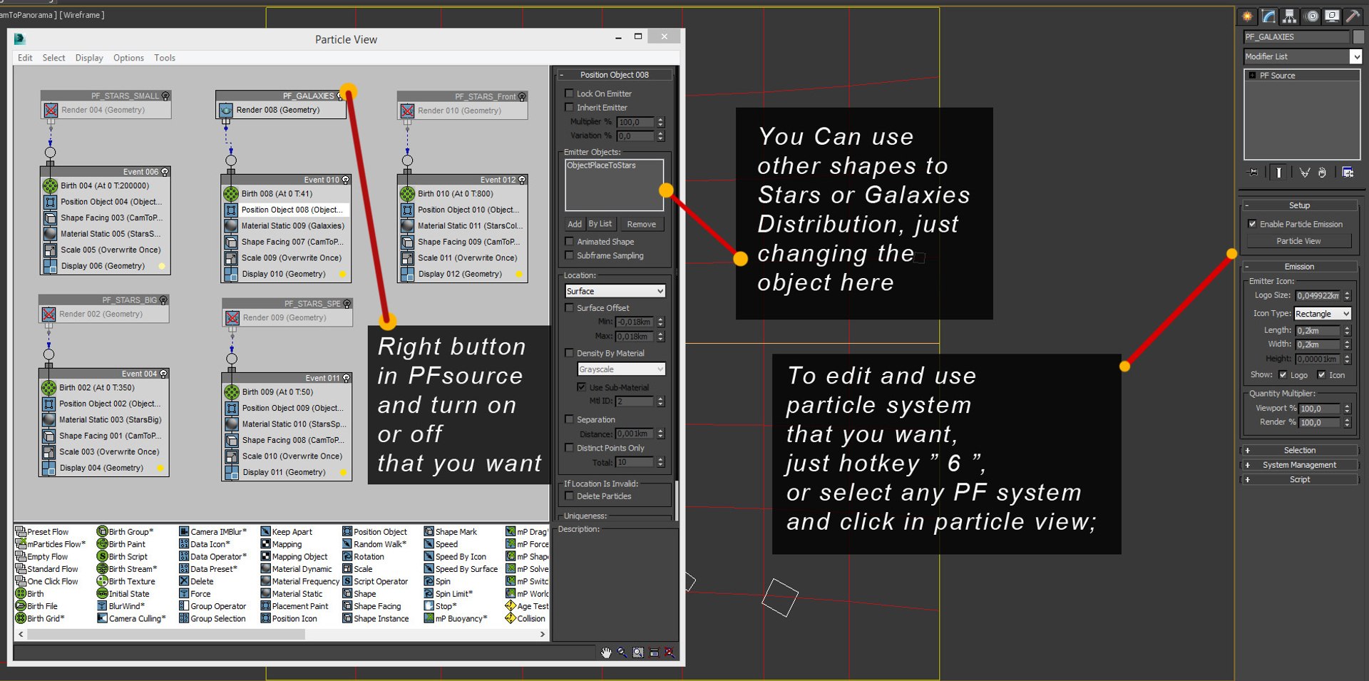 3ds max particle star galaxy