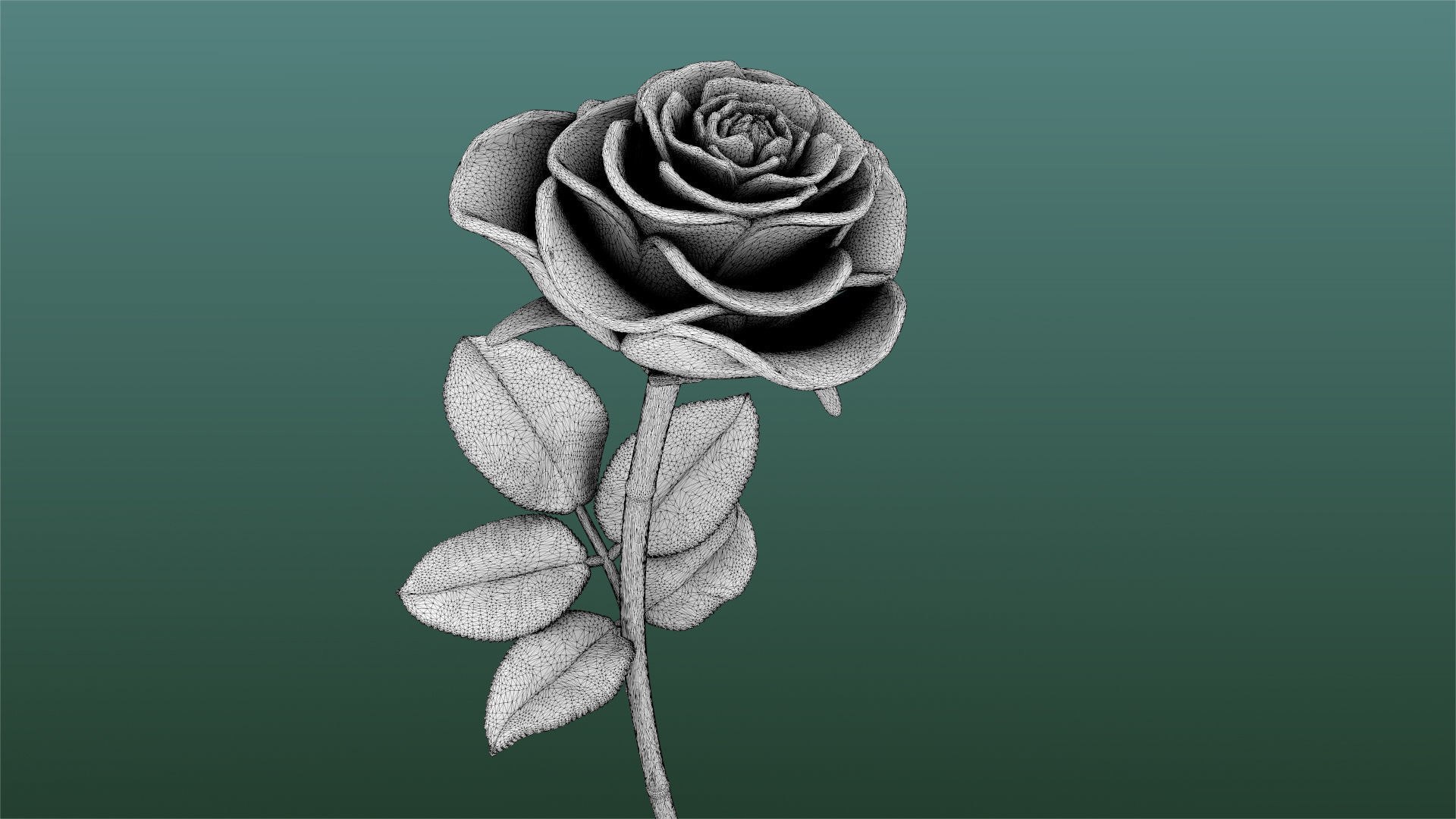 3D Rose Printable - TurboSquid 2125183