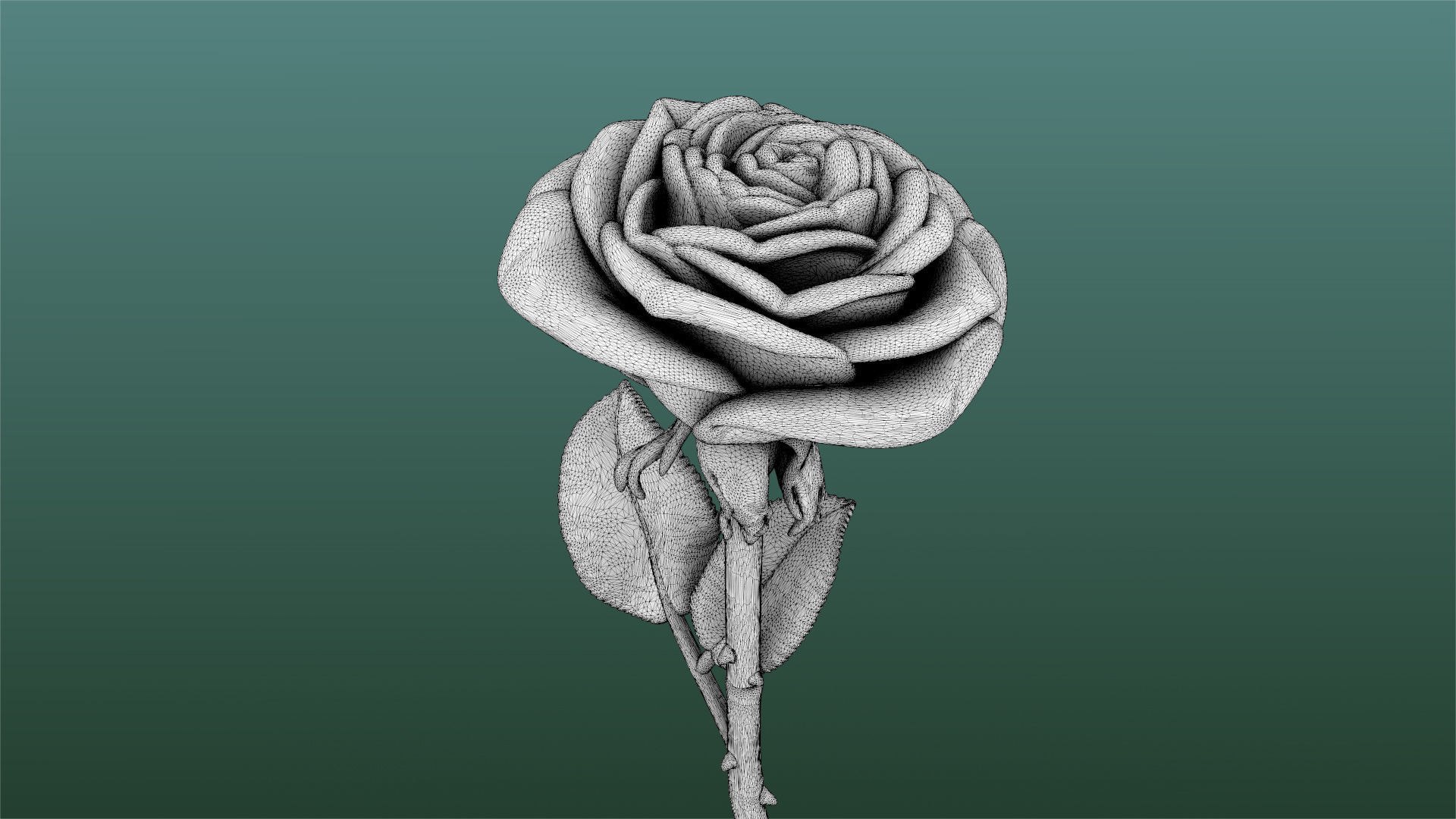 3D Rose Printable - TurboSquid 2125183