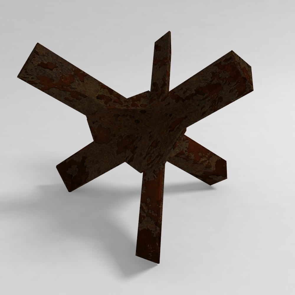 ww2 tank trap 3d model