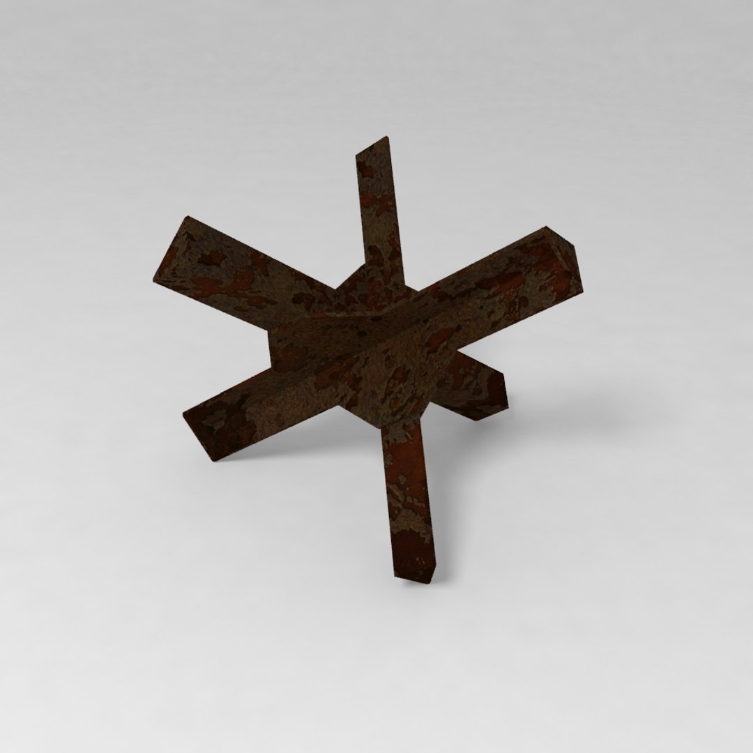 ww2 tank trap 3d model