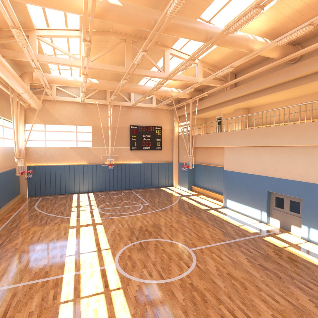 Photorealistic Basketball Court 3D Model - TurboSquid 1366274