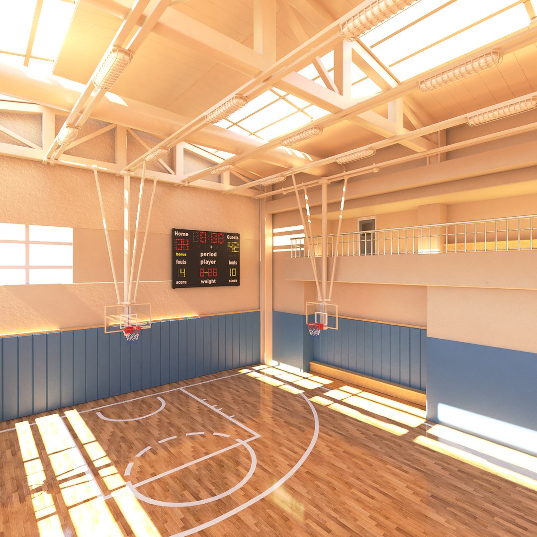 Photorealistic Basketball Court 3D Model - TurboSquid 1366274