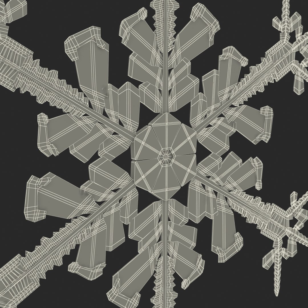 3d model snowflake 4