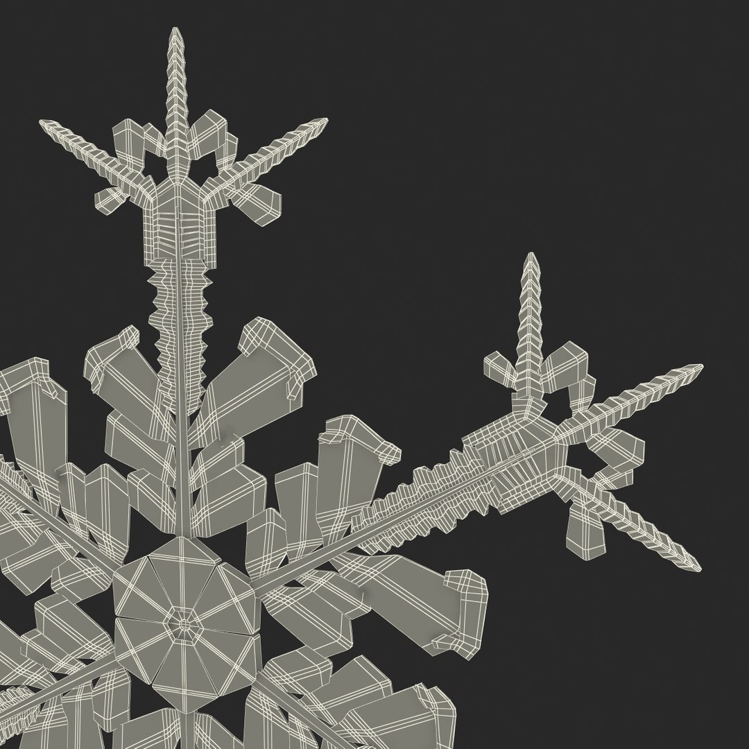 3d model snowflake 4