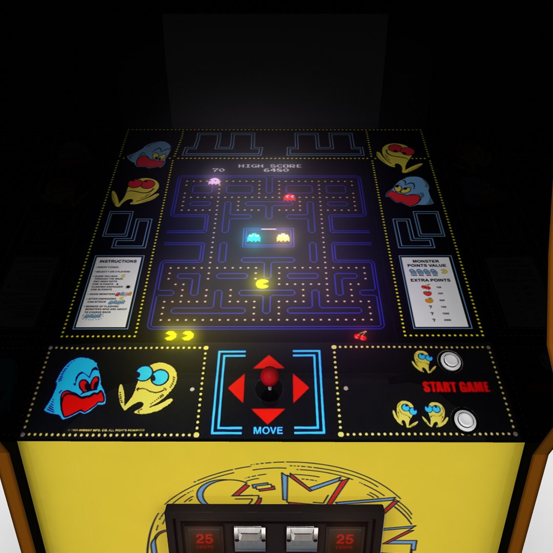 3d Model Pac Man Arcade
