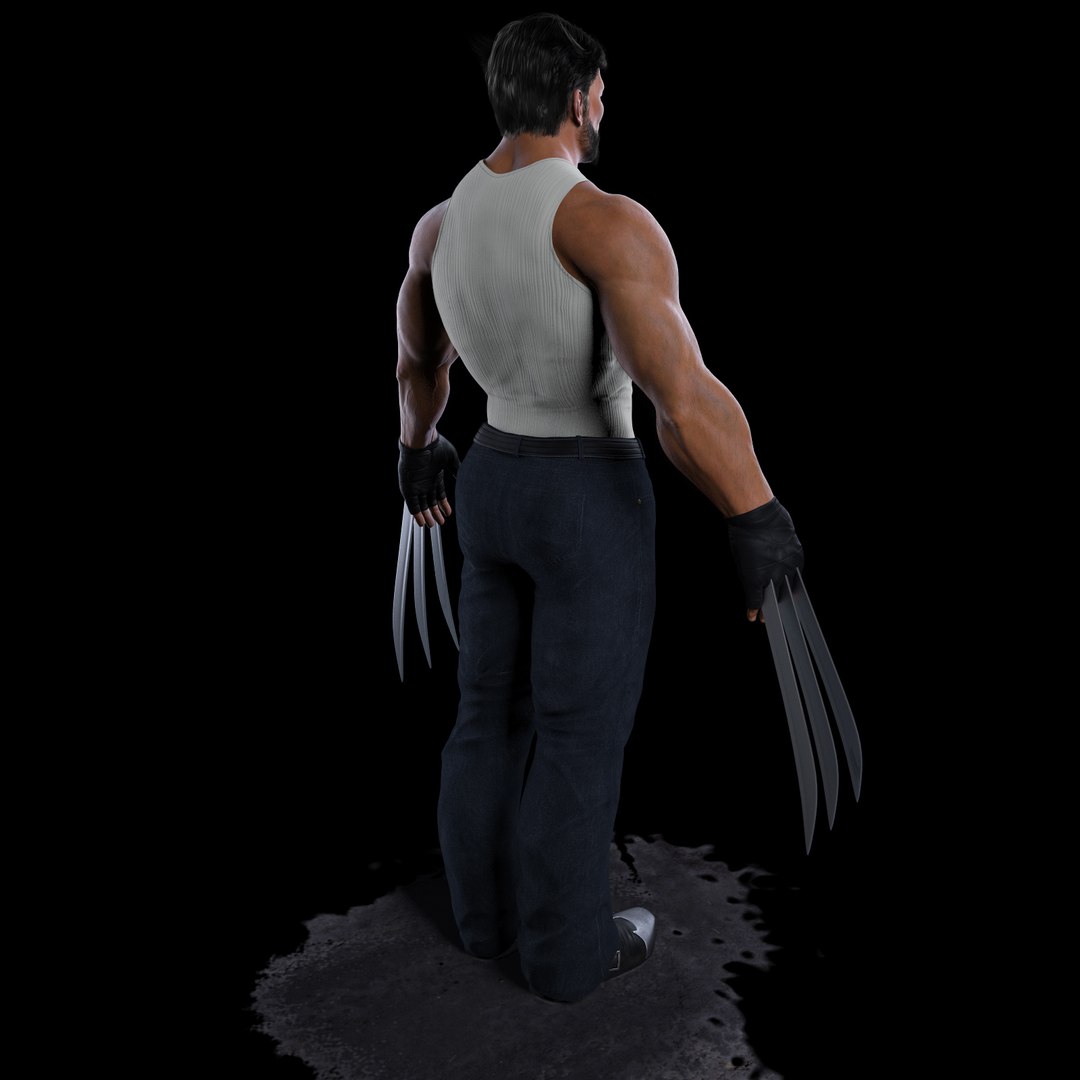 3d Model Realistic Wolverine