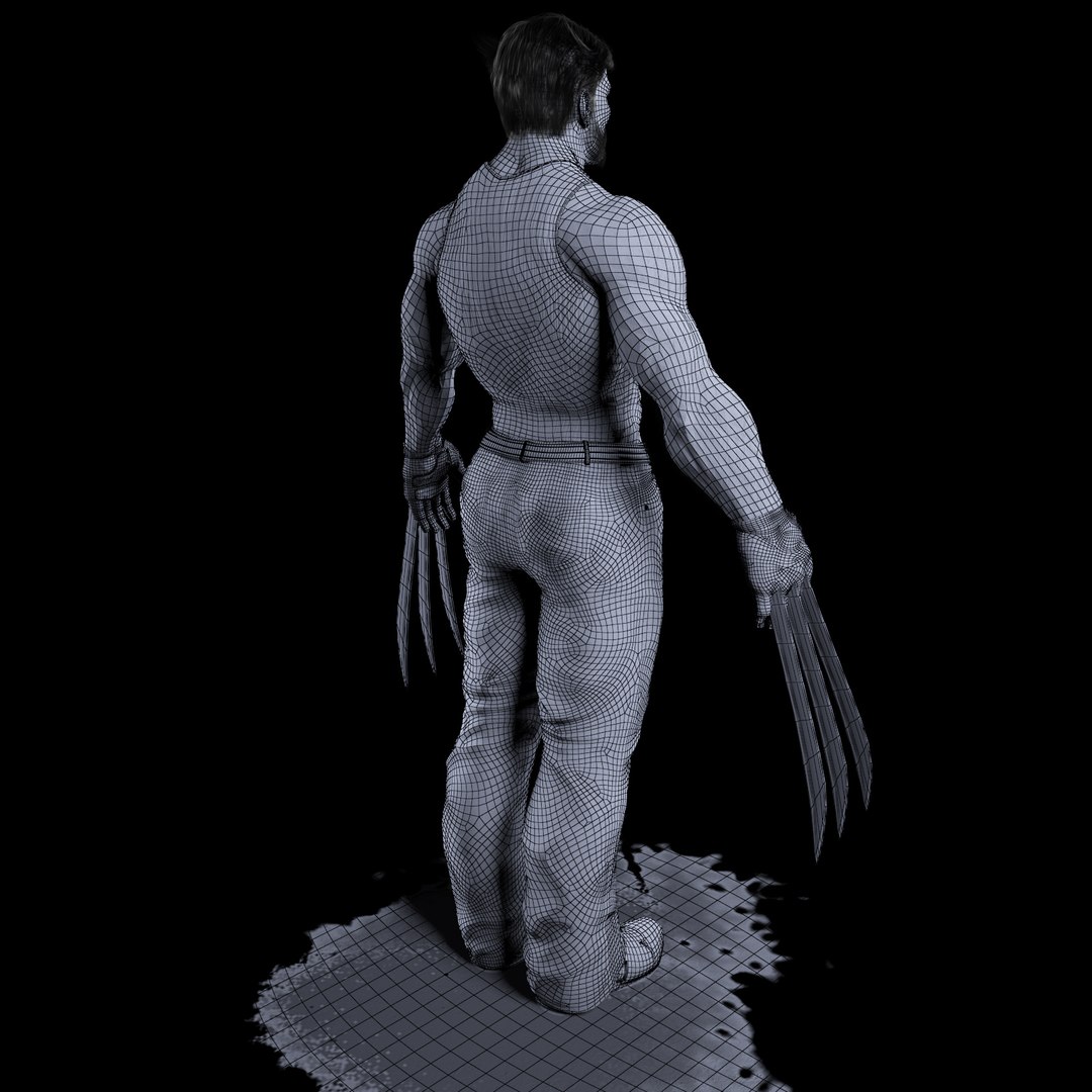 3d model realistic wolverine