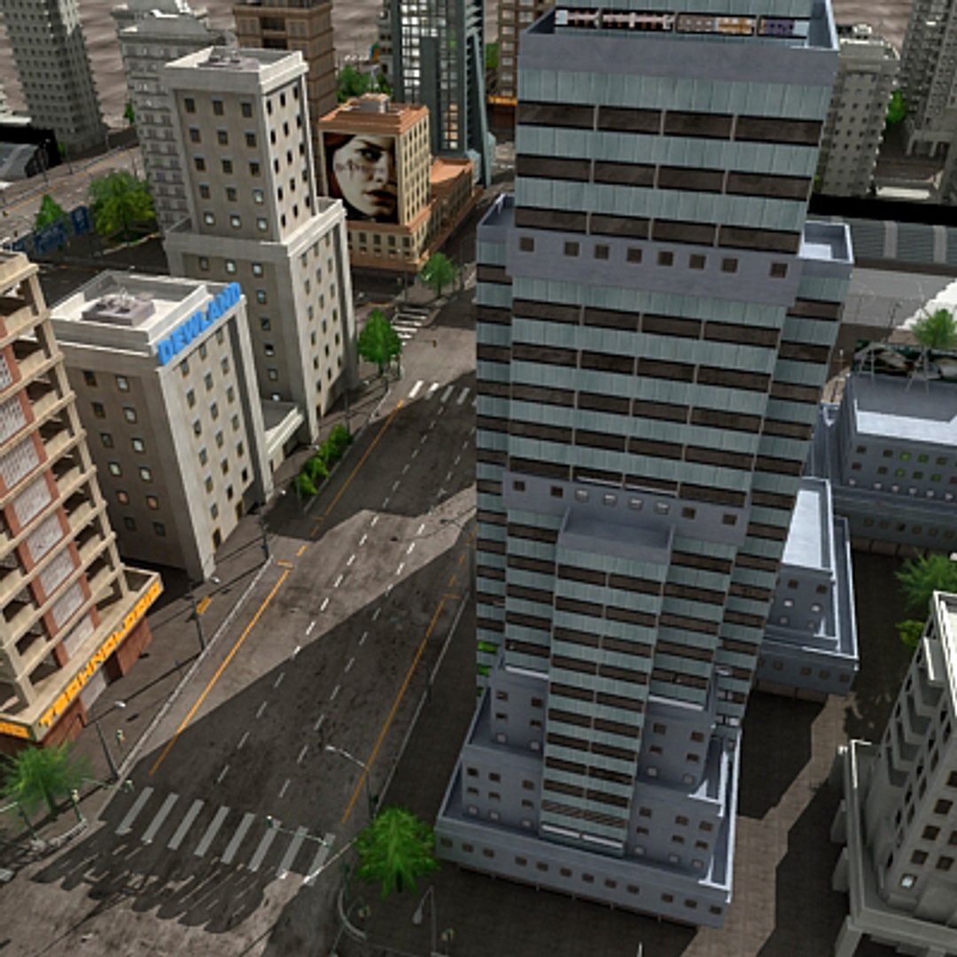3d Model Modular City Buildings