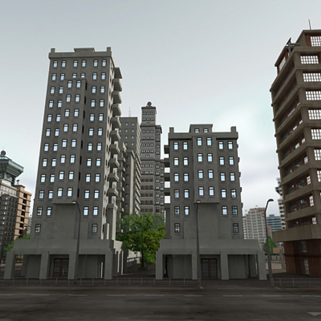 3d Model Modular City Buildings