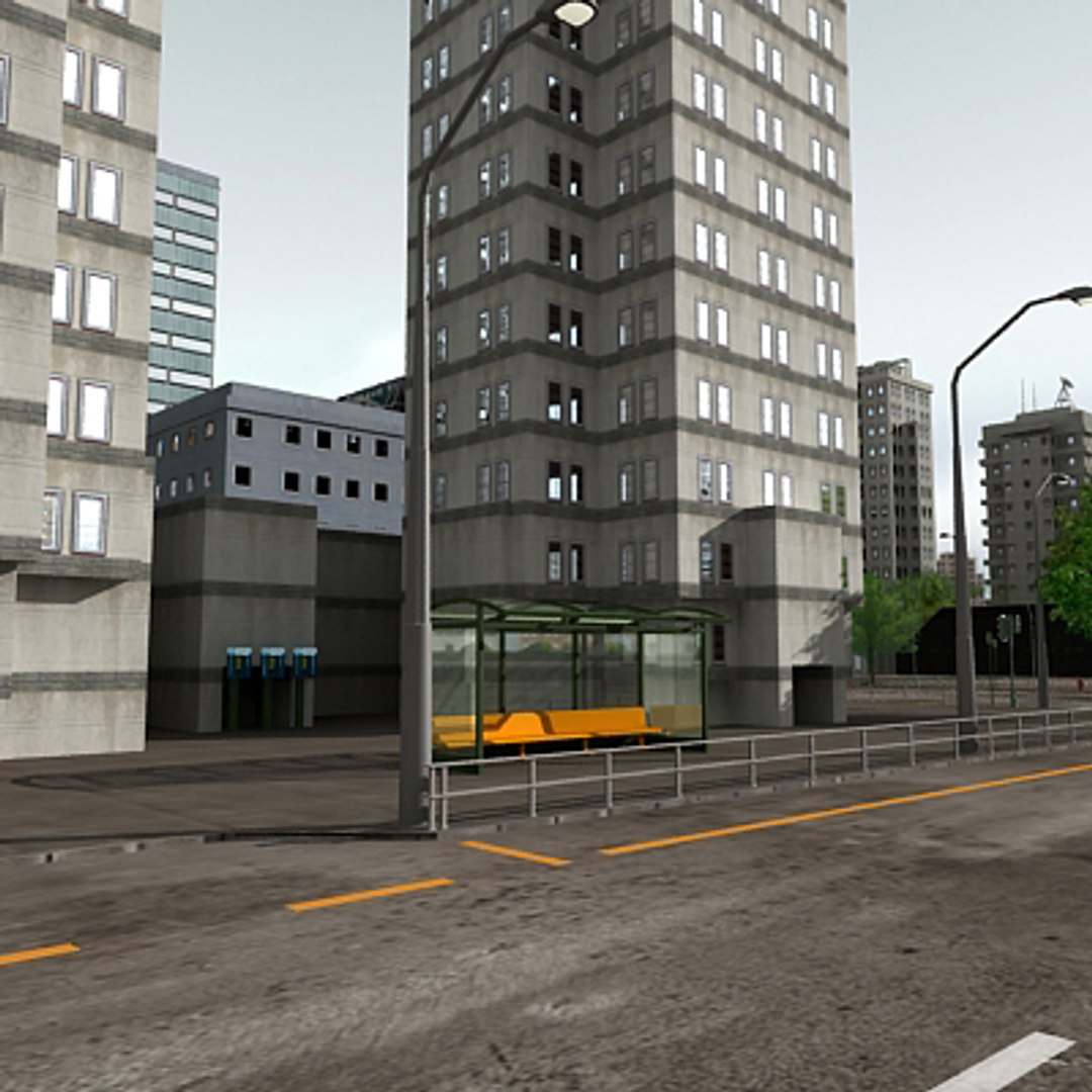 3d model modular city buildings