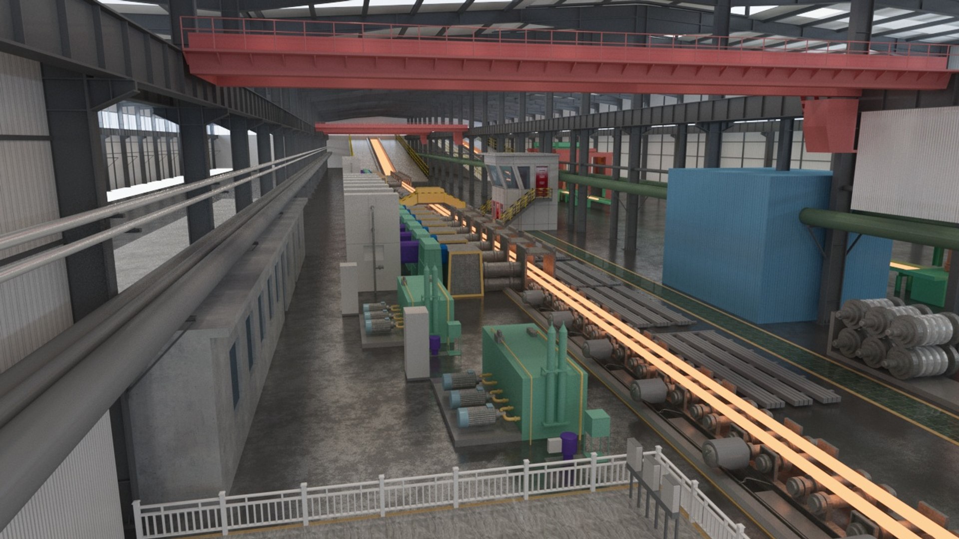 3D Steel Rolling Plant Model - TurboSquid 2145014